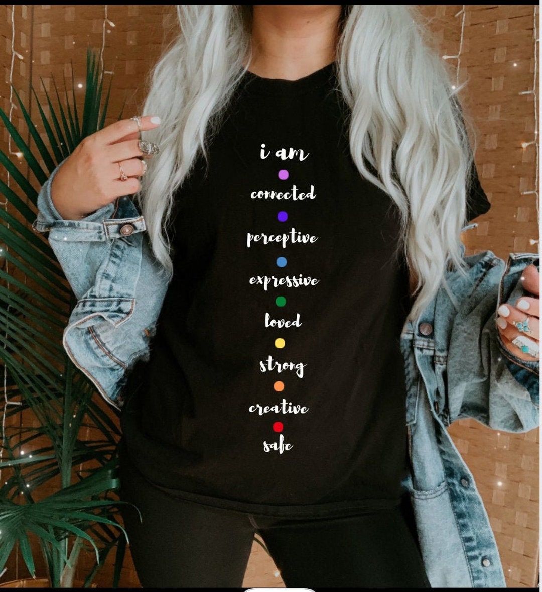 Seven Chakras T-shirt Chakra Tshirt Spiritual T-shirt Chakra ...