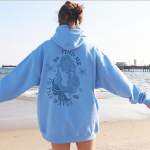 Ocean Inspired Style Mermaid Hoodie Coconut Girl Hoodie Ocean Beach ...