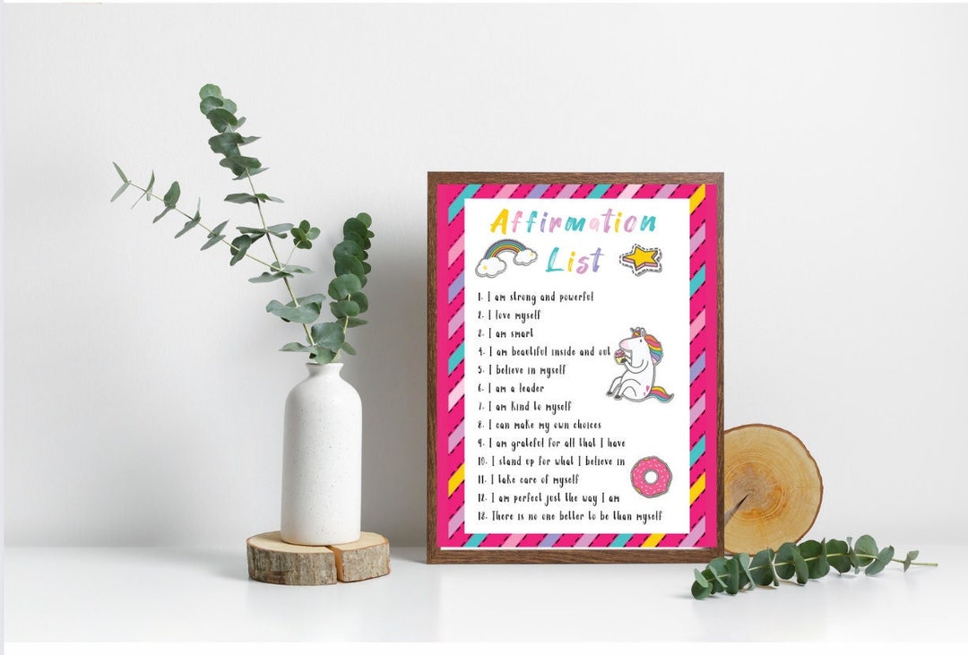Affirmation Poster for Kids Affirmations for Kids I Am Affirmations ...