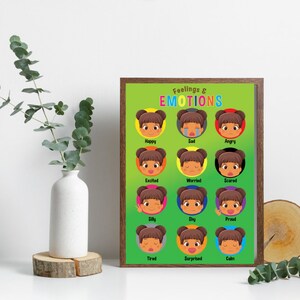 Feelings Poster Emotions Chart Feelings Chart Poster Calming Corner My ...