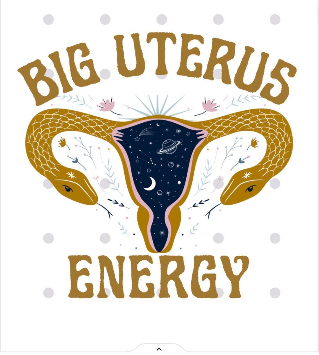 Big Uterus Energy Feminist PNG Mystical Snake PNG Transfer File Women ...
