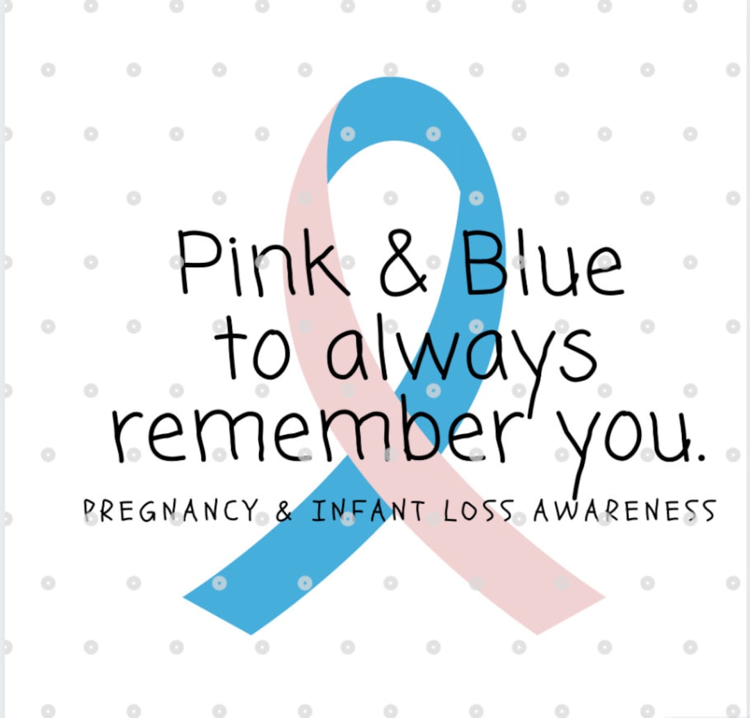 Pregnancy and Infant Loss Awareness SVG Pink Blue Ribbon Svg ...