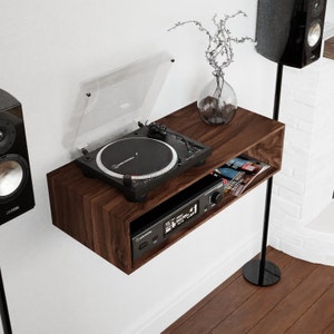 Walnut Stereo Console Table, Mid-century Style - Etsy
