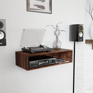 Walnut Stereo Console Table, Mid-century Style - Etsy