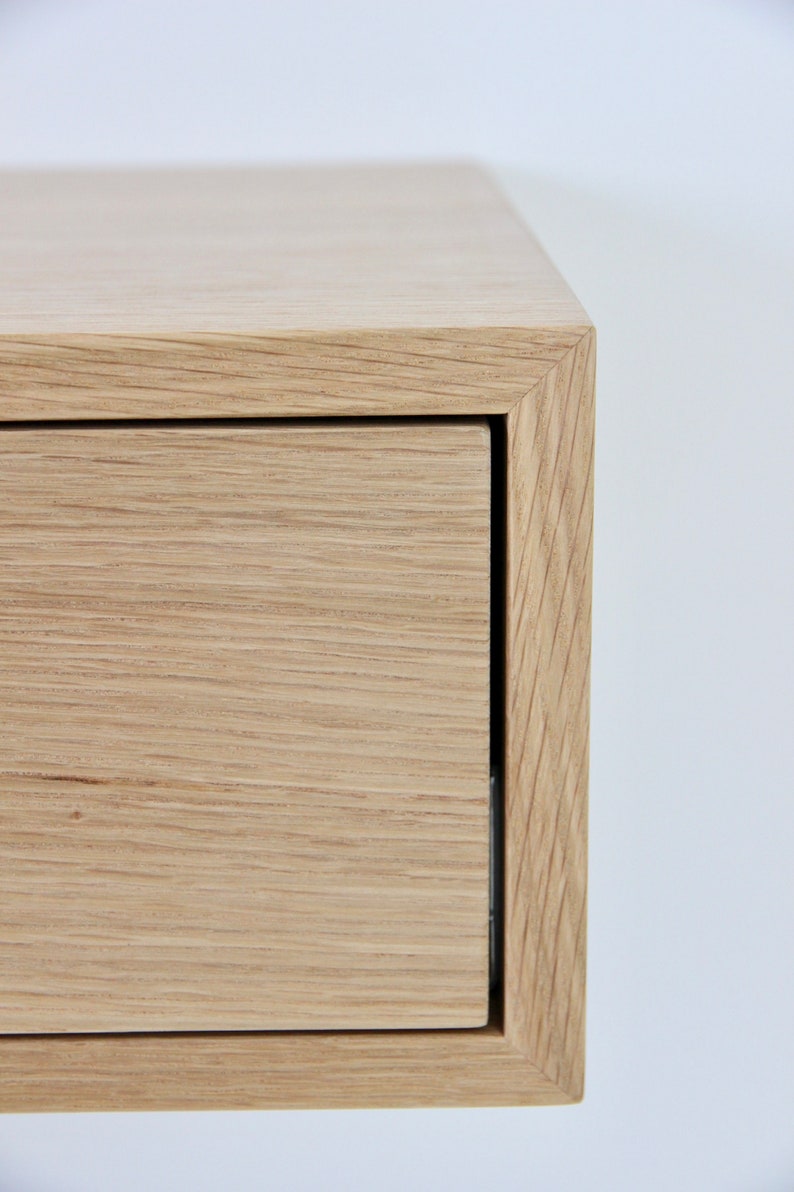 Floating Desk/ Dressing Table in Solid White Oak - Etsy