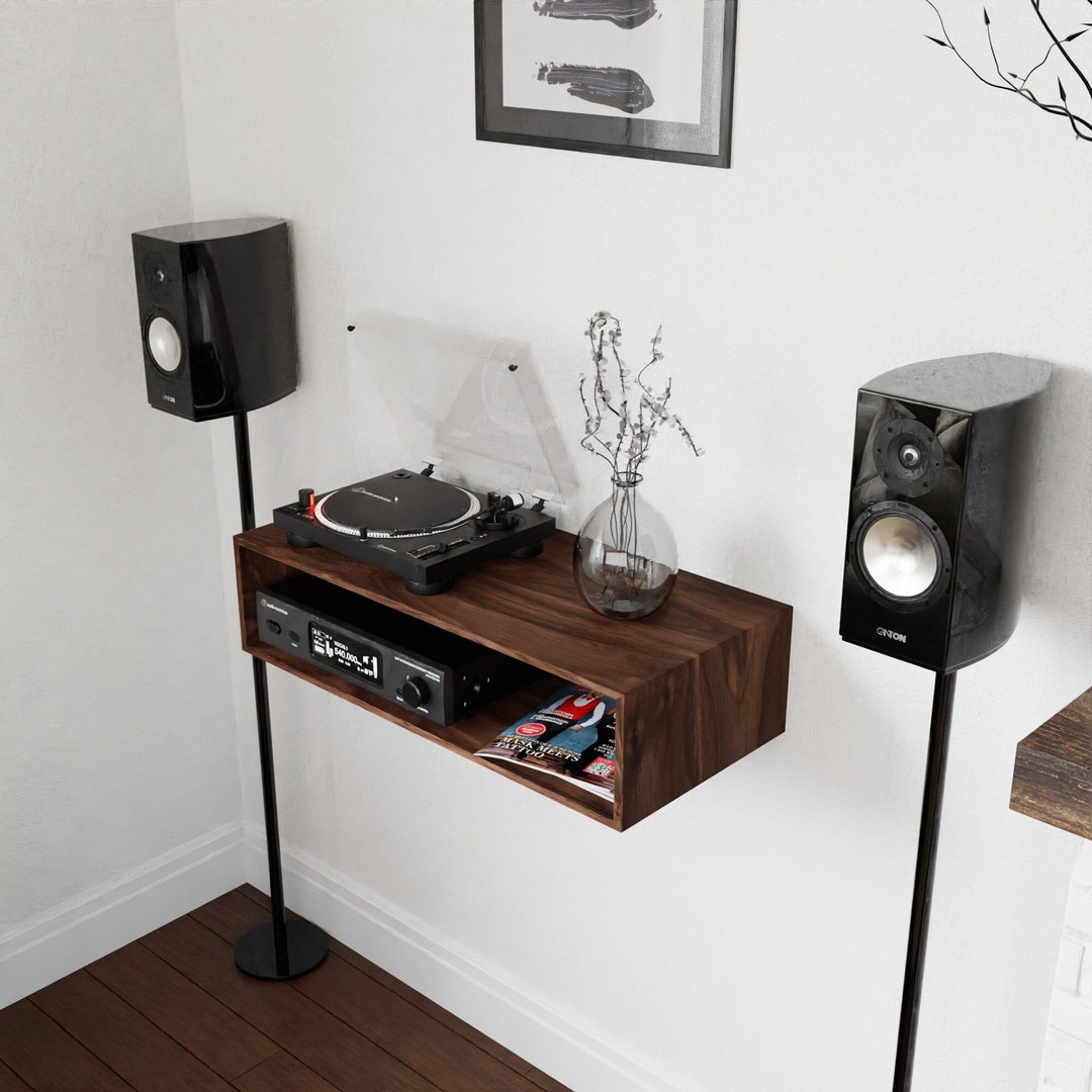 Walnut Stereo Console Table, Mid-century Style - Etsy