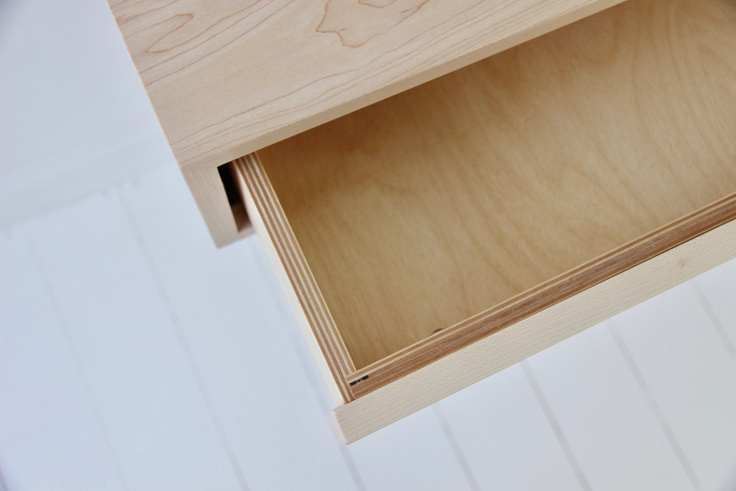 Floating Desk in Solid Maple Wall Mounted Standing Desk | Etsy Canada