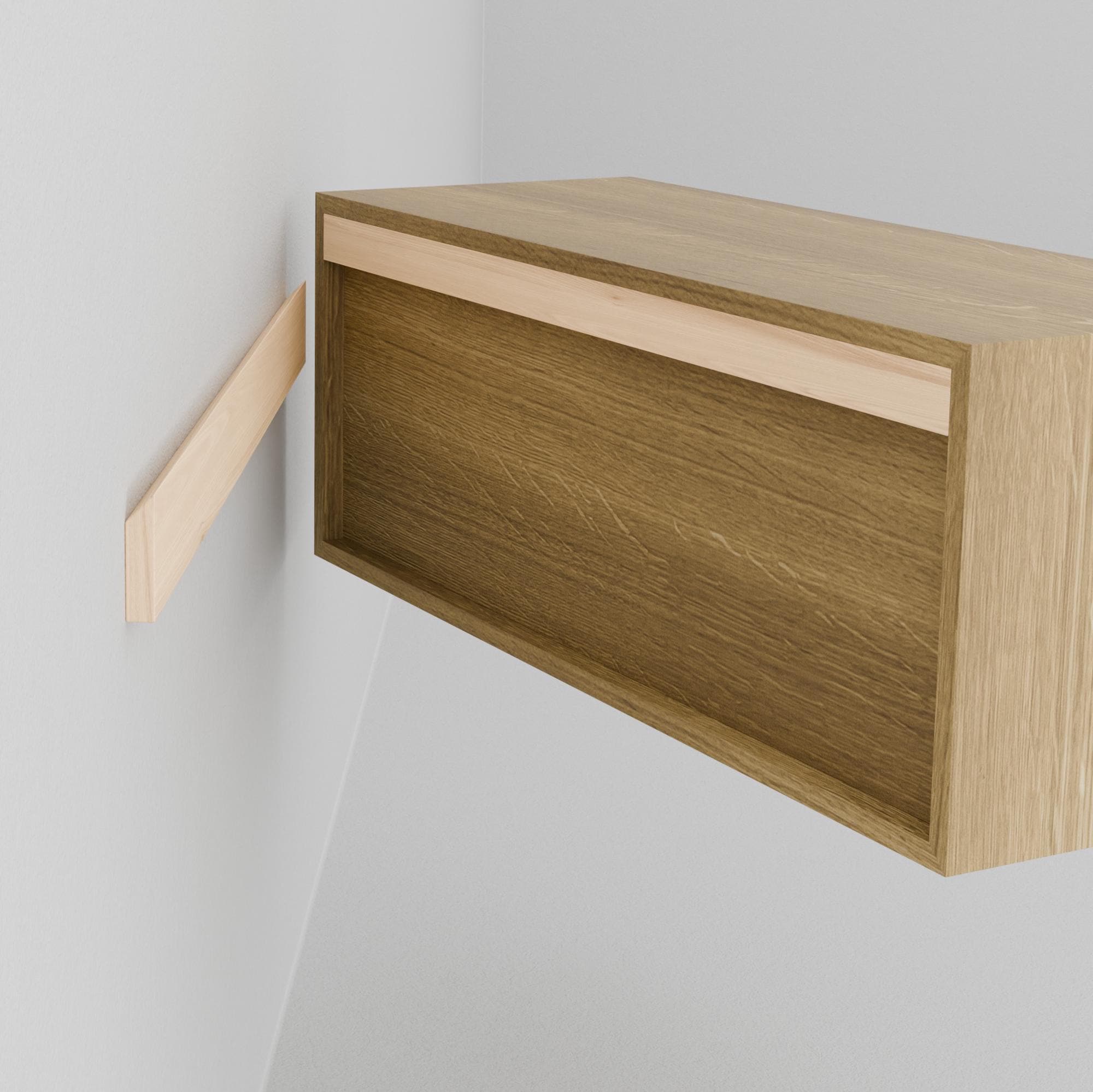 White Oak Floating Bookshelf / Storage Cabinet - Etsy Canada