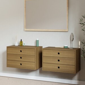 White Oak Floating Dresser - Etsy