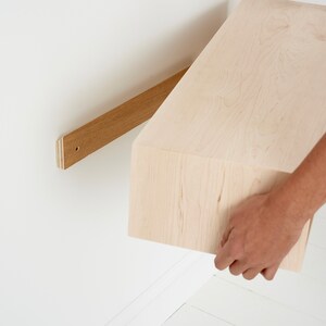 Floating Entryway Console Table Built in Solid Hard Maple - Etsy