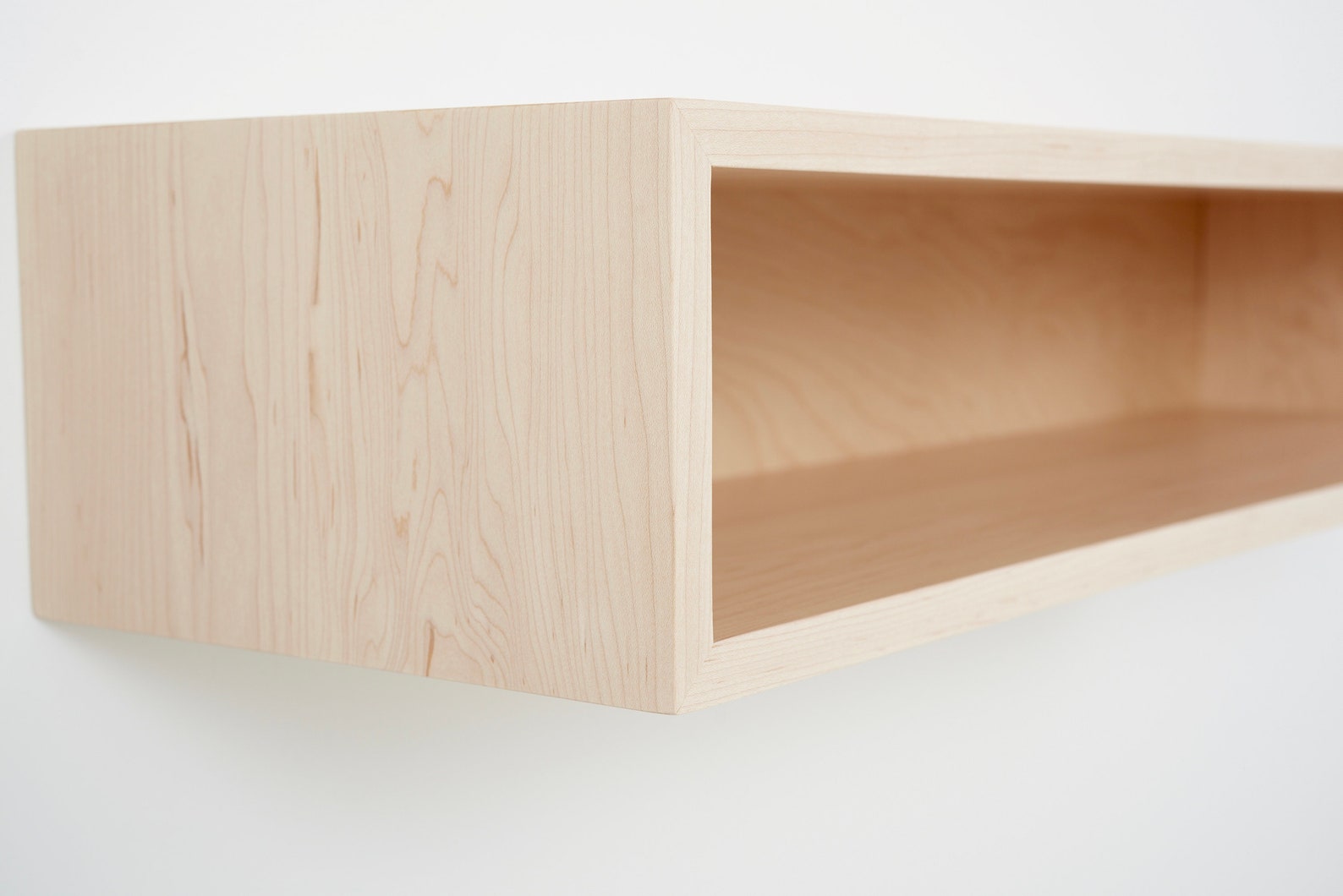 Floating Entryway Console Table Built in Solid Hard Maple - Etsy