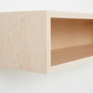 Floating Entryway Console Table Built in Solid Hard Maple - Etsy