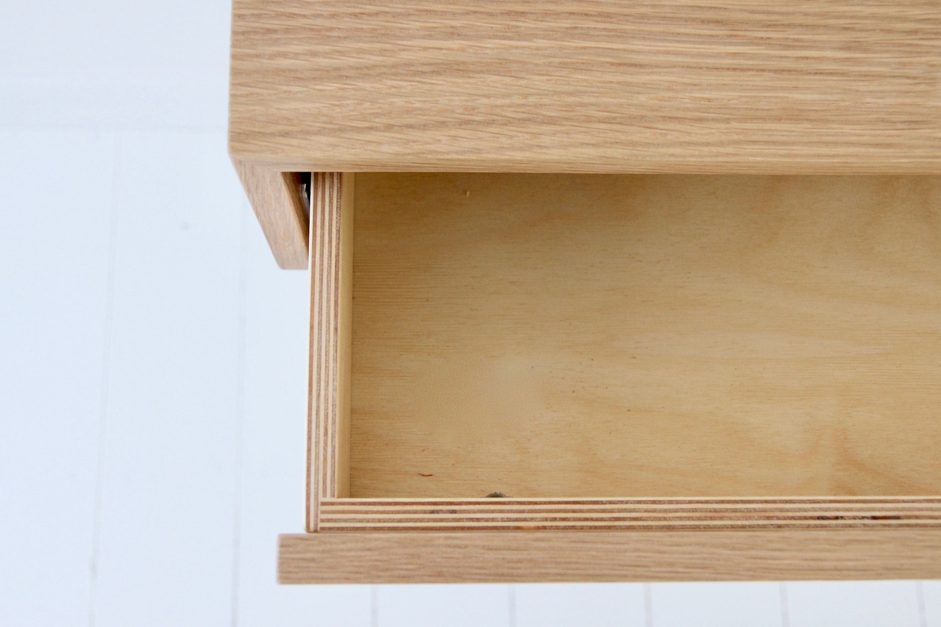 Floating Desk/ Dressing Table in Solid White Oak - Etsy