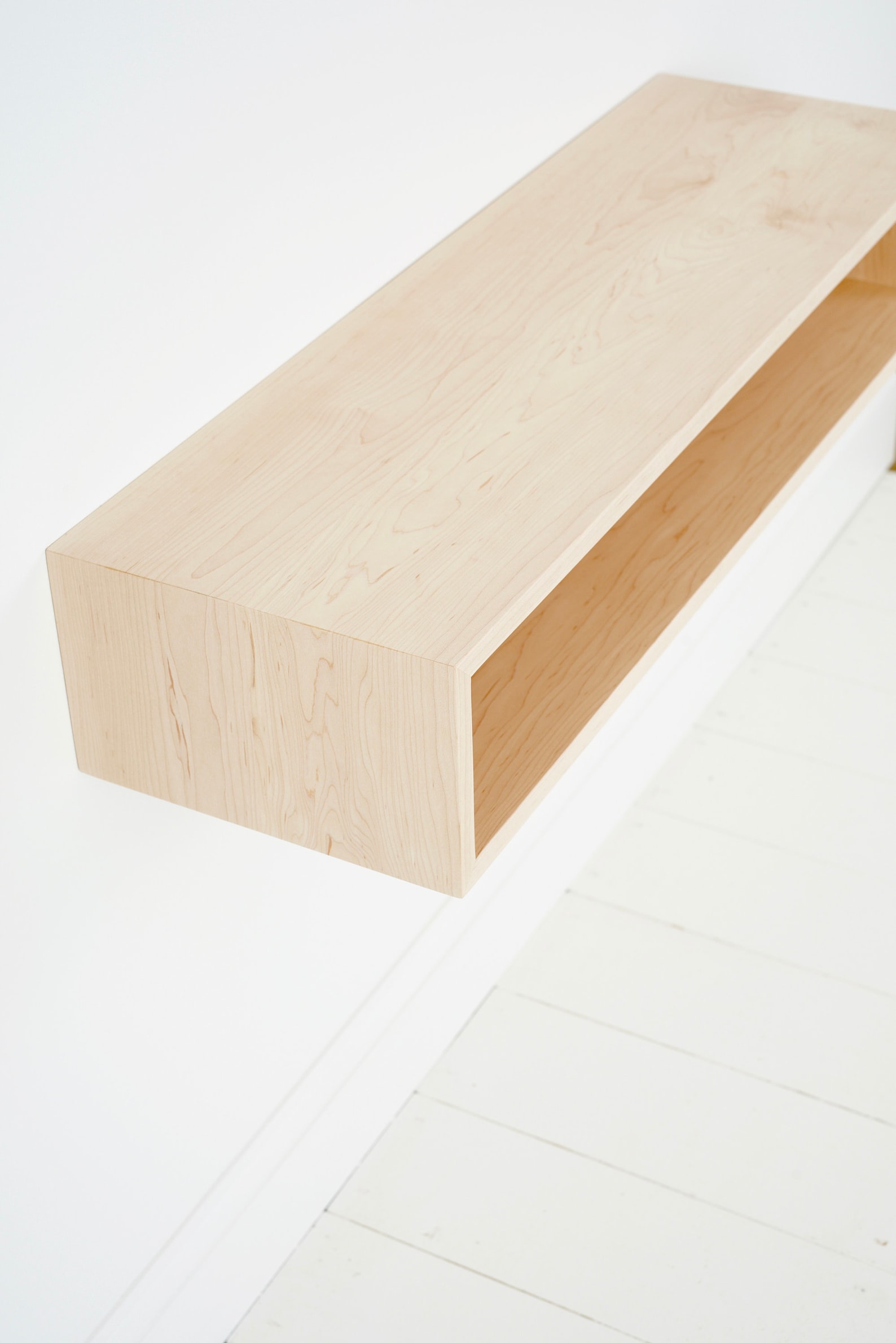 Floating Entryway Console Table Built in Solid Hard Maple - Etsy