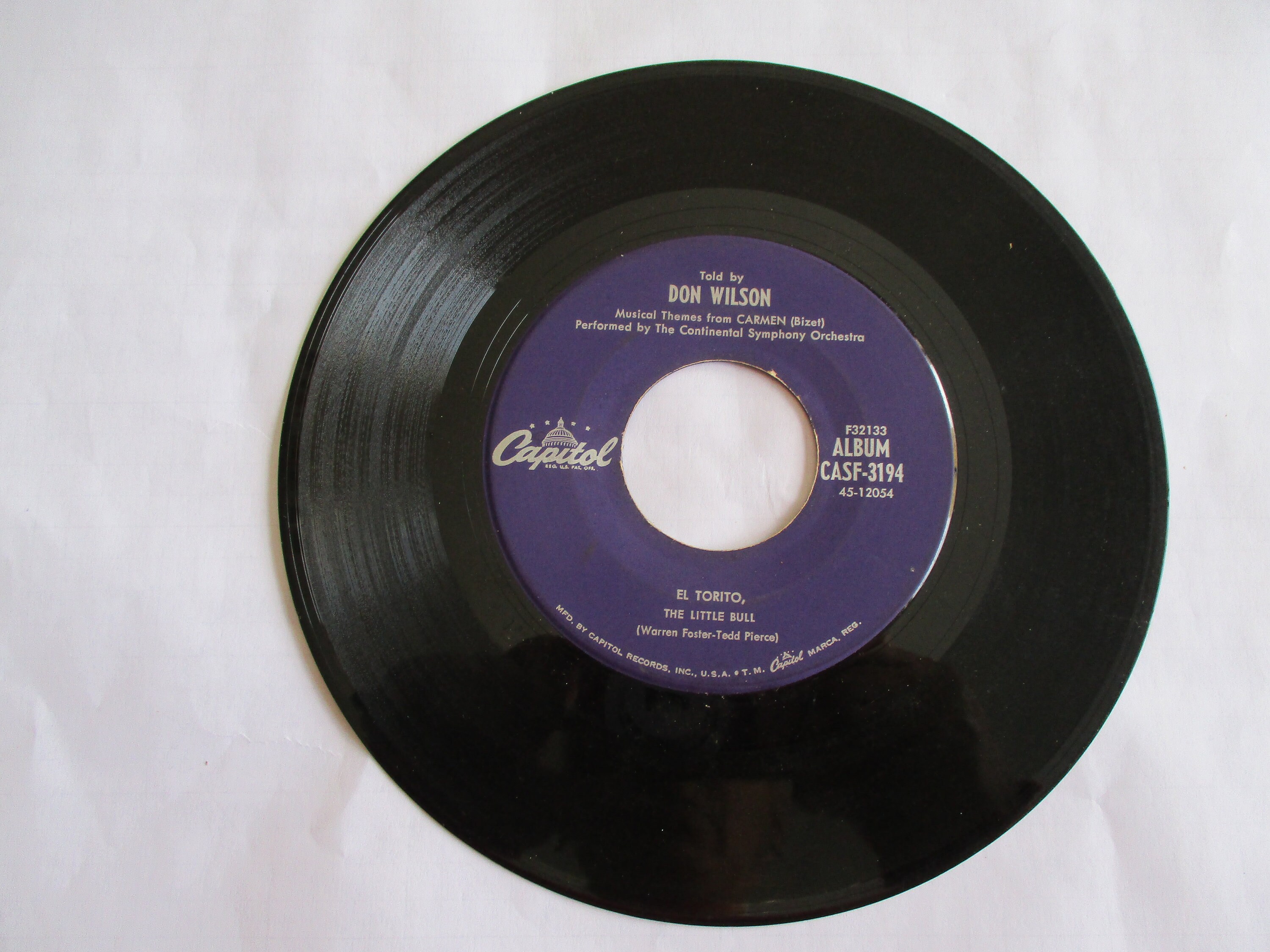 Vintage Vinyl Record Children's Story "el Torito, the Little Bull ...