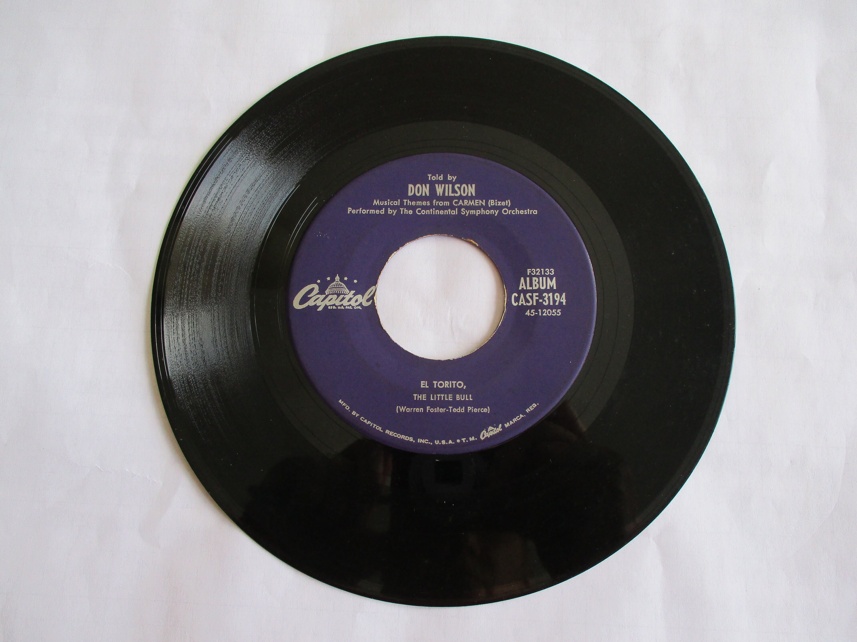 Vintage Vinyl Record Children's Story "el Torito, the Little Bull ...