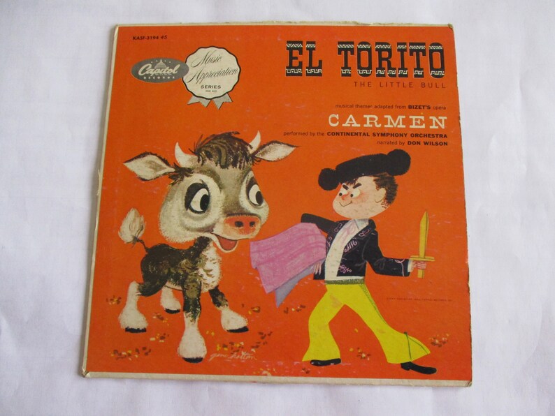 Vintage Vinyl Record Children's Story "el Torito, the Little Bull ...
