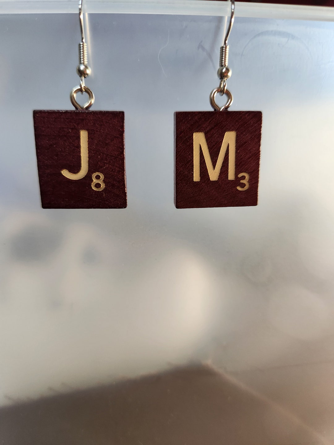 Scrabble Letter Earrings. - Etsy