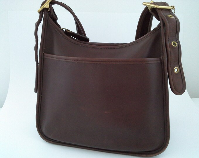 Vintage 1990's Coach 9966 Legacy Zip Mahogany Leather, Adjustable ...