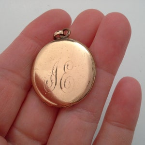 Antique Gold Filled Locket, J E Monogram Initials, Photo of Young Man ...