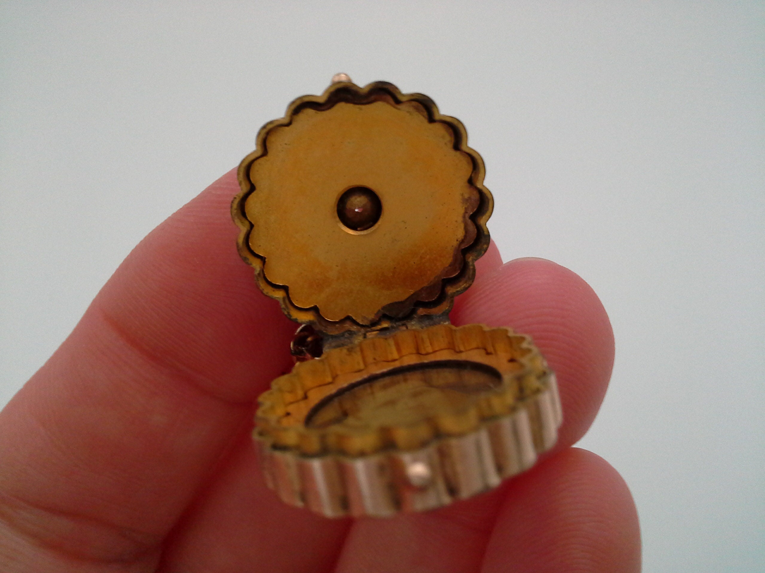 Victorian Paste Star Center Locket Necklace Monogram F - Etsy