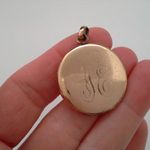 Antique Gold Filled Locket, J E Monogram Initials, Photo of Young Man ...