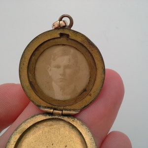 Antique Gold Filled Locket, J E Monogram Initials, Photo of Young Man ...