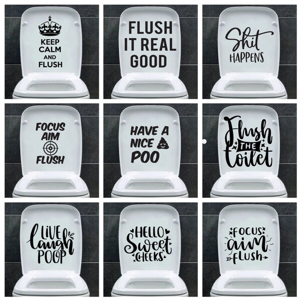 Funny Toilet Decal - Etsy