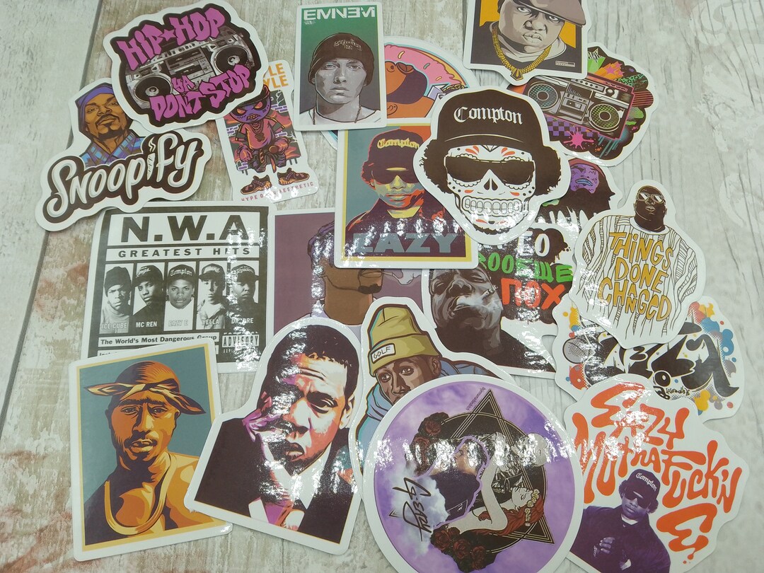 Pack of 10 East Coast/west Coast Rap Stickers Plane Images Skateboard ...