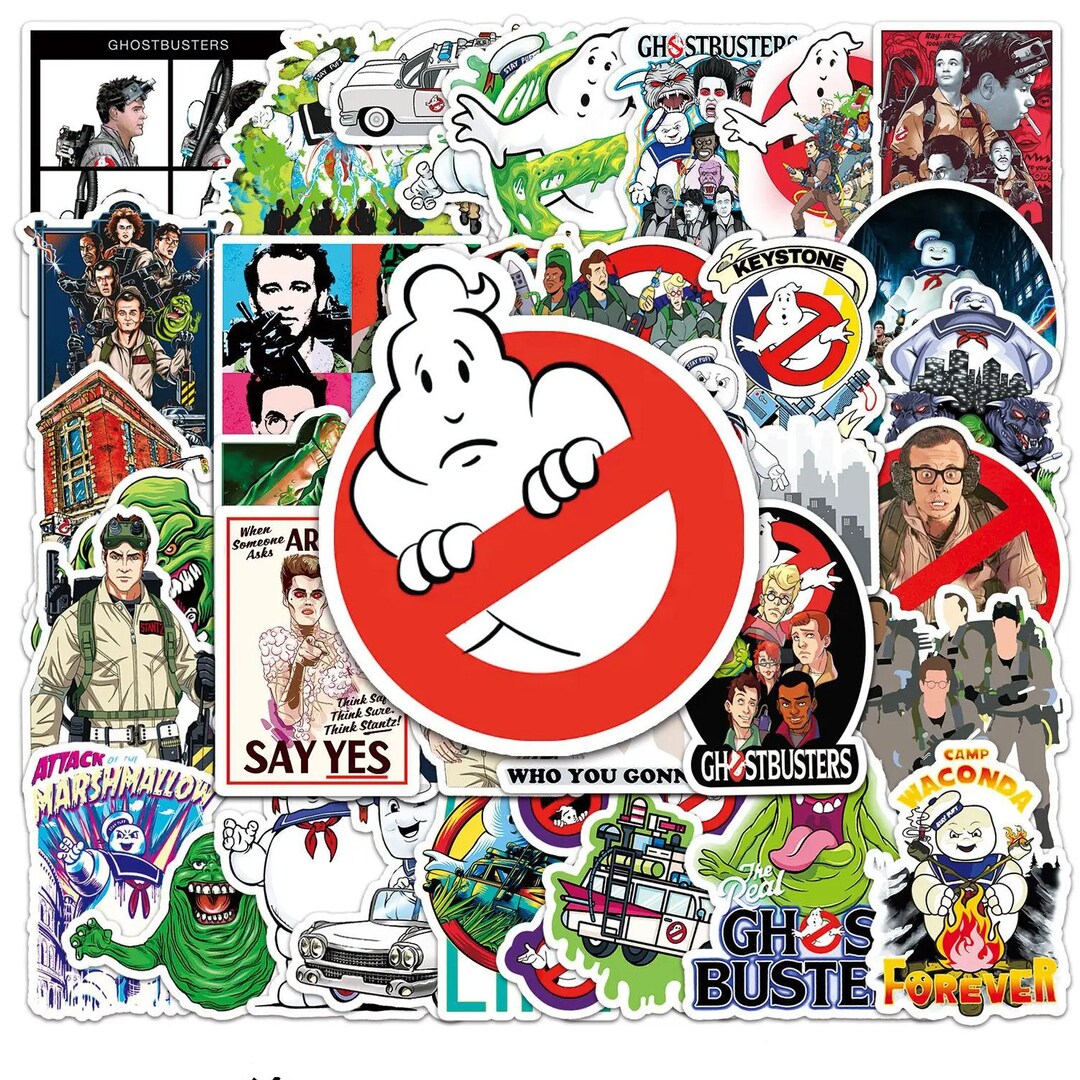 Fun Ghostbusters Sticker Pack Water Bottles Gift for Movie Lover Lunch ...