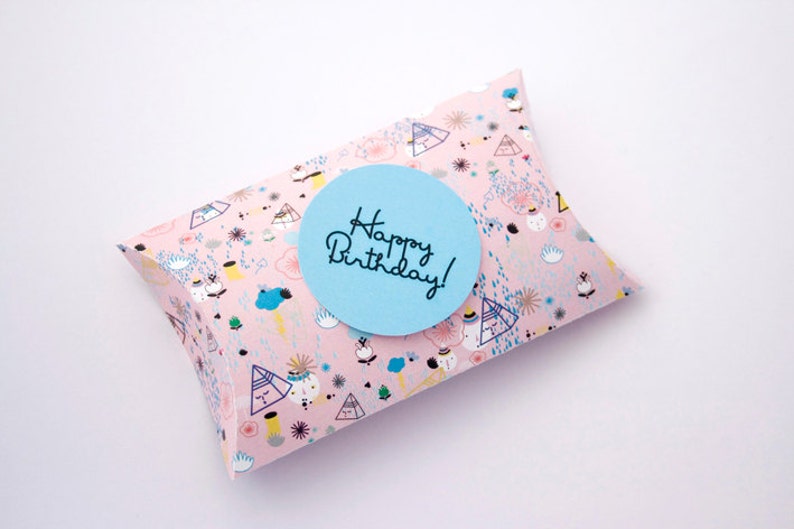 Printable Gift Box With Labels happy Birthday Thank You and | Etsy