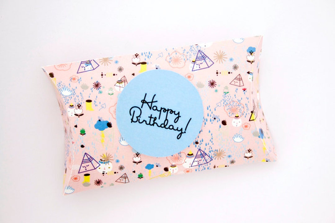 Printable Gift Box With Labels happy Birthday Thank You and - Etsy