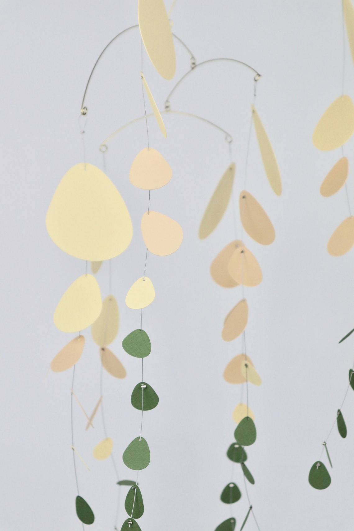 Kinetic Mobile 28 Eucalyptus Cream & Forest Green - Etsy