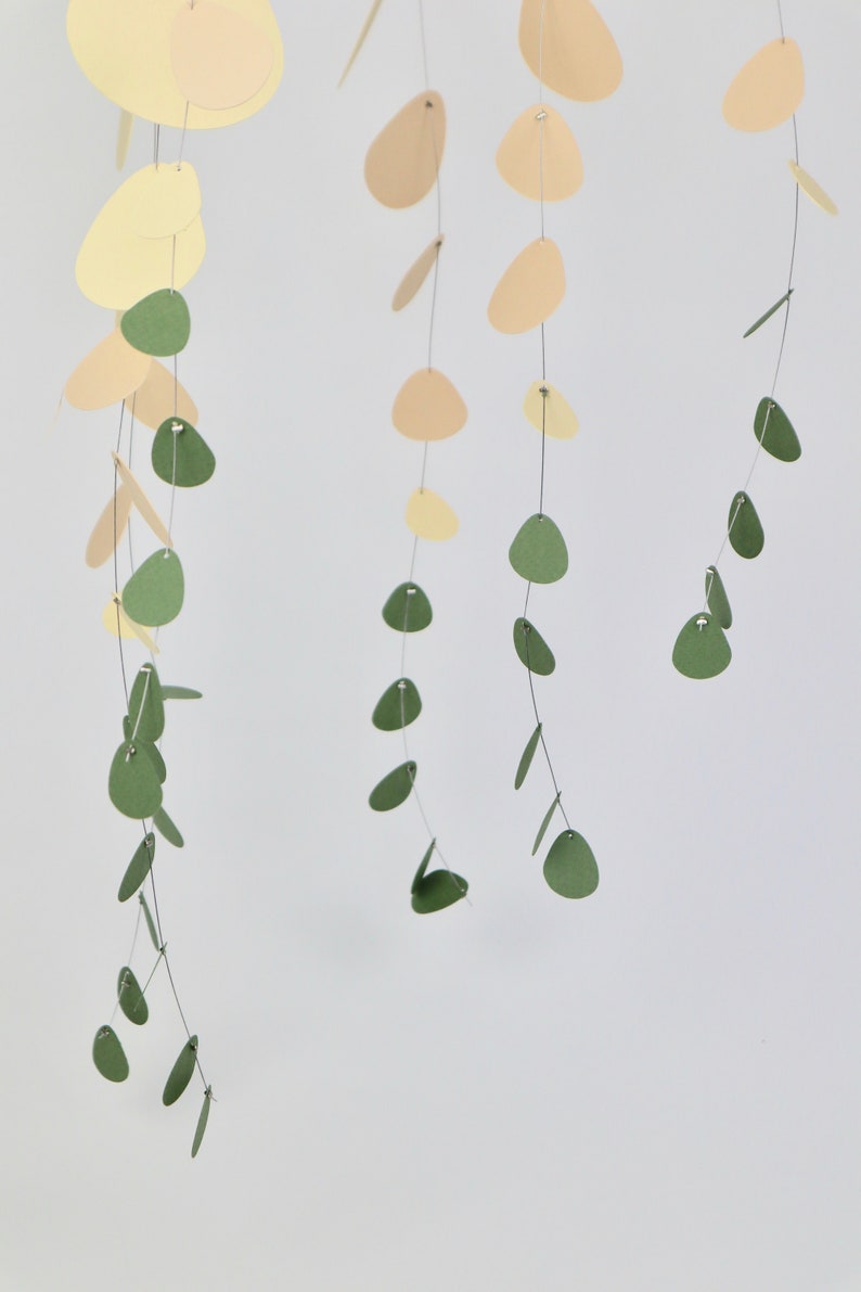 Kinetic Mobile 28 Eucalyptus Cream & Forest Green - Etsy