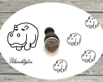 Hippo Stamp | Etsy