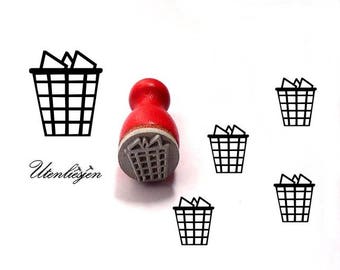 Trash Rubber Stamp - Etsy