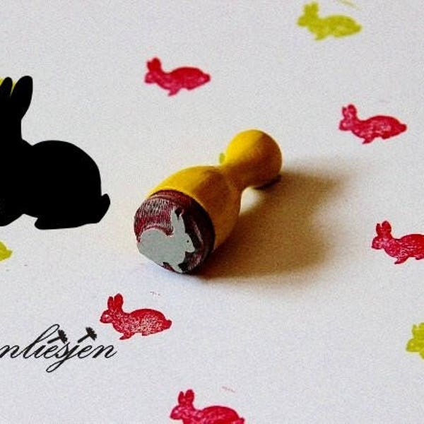 Bunny Rubber Stamp - Etsy
