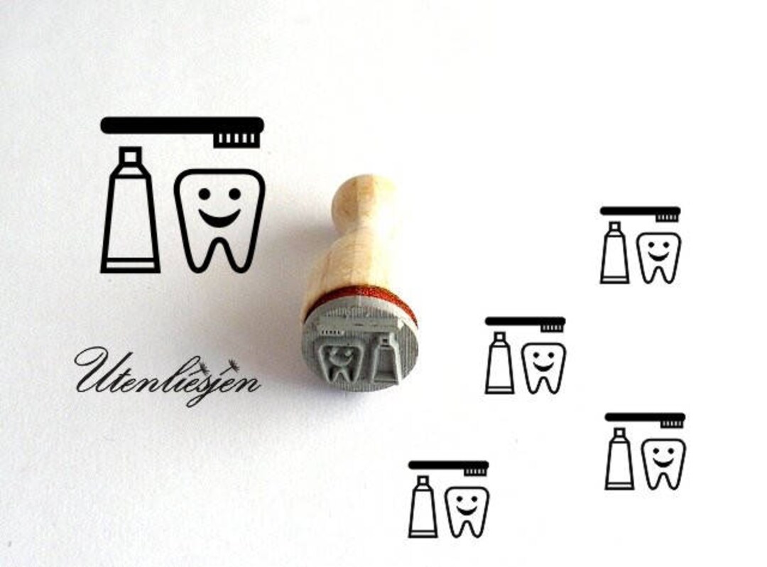 Stamp Mini Tooth Toothbrush Toothpaste Tooth Care Dentist - Etsy