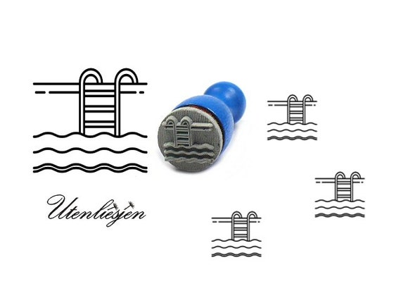 Stempel Schwimmbad mini Swimming Pool Freibad Ministempel | Etsy