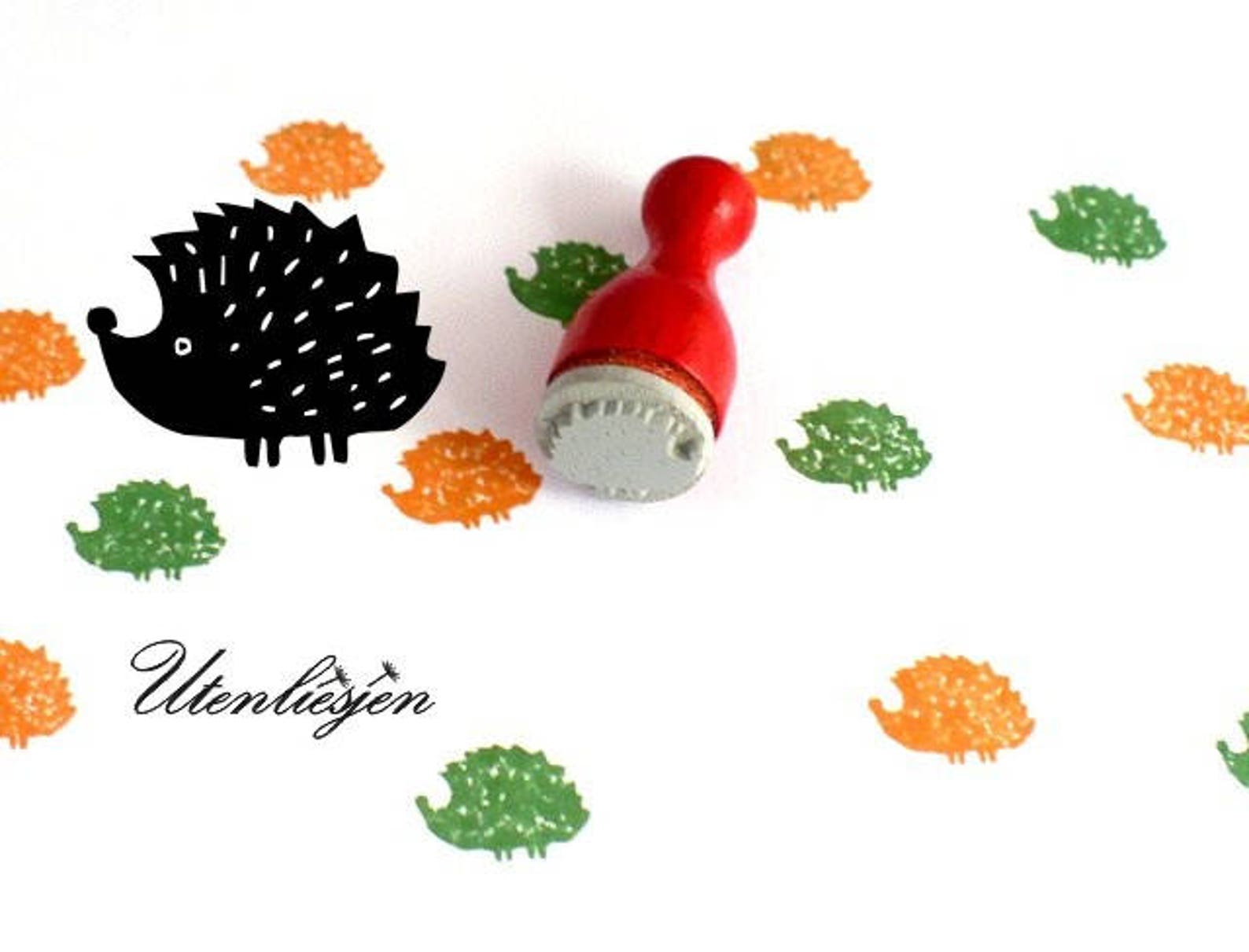 Stamp Hedgehog Ø 12 Mm Rubber Stamp - Etsy