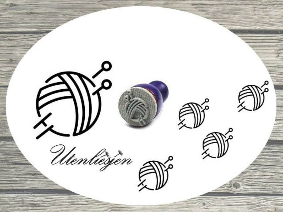 Stamp Ball of Wool Mini Wool Knitting Needles Mini Stamp - Etsy