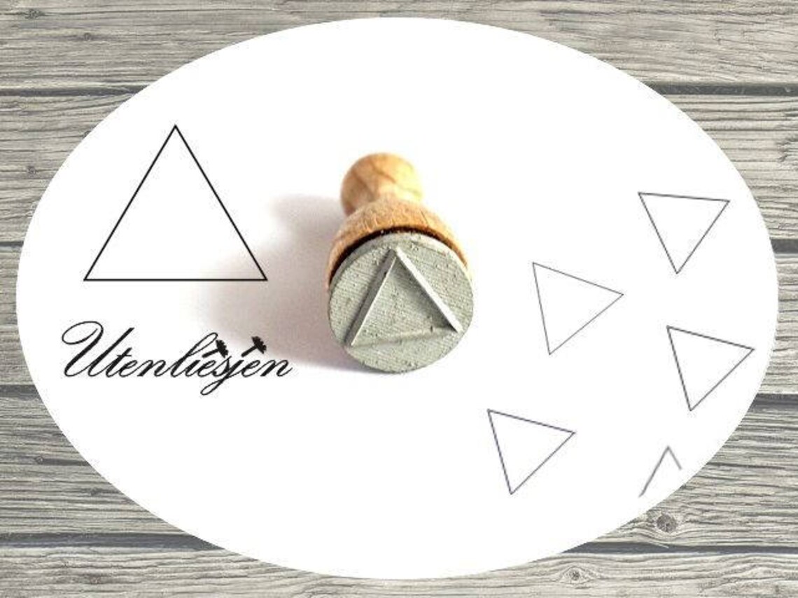 Stamp Mini Triangle Geometry Frame Rubber Stamp Ø 12 Mm | Etsy