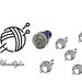Stamp Ball of Wool Mini Wool Knitting Needles Mini Stamp - Etsy