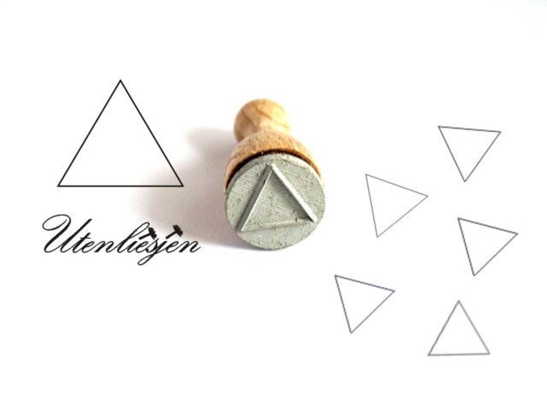 Stamp Mini Triangle Geometry Frame Rubber Stamp Ø 12 Mm - Etsy