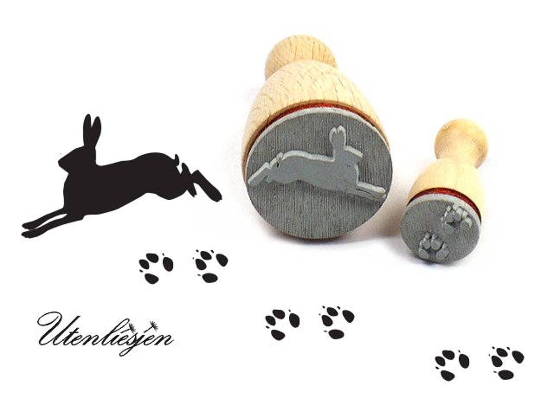 Stamp Rabbit or Hare and Track 22 Mm 12 Mm - Etsy