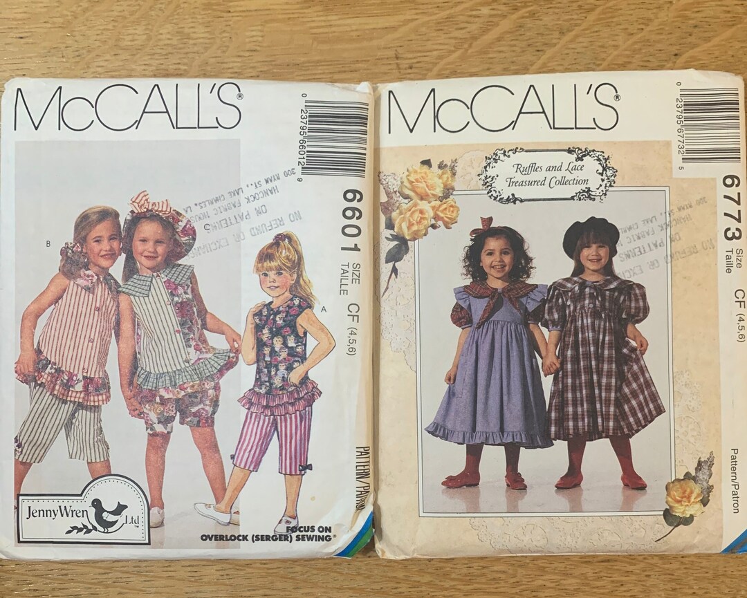Vintage Mccall's Pattern 6601 & 6773 - Size 4,5,6 - Etsy