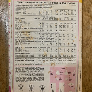 1971 Simplicity Pattern 9725 Dress Pattern Size 14 - Etsy