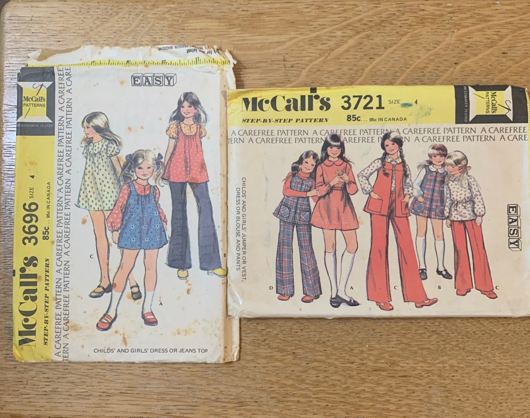 1970's Simplicity Pattern 3696 & 3721- Size 4 - Etsy