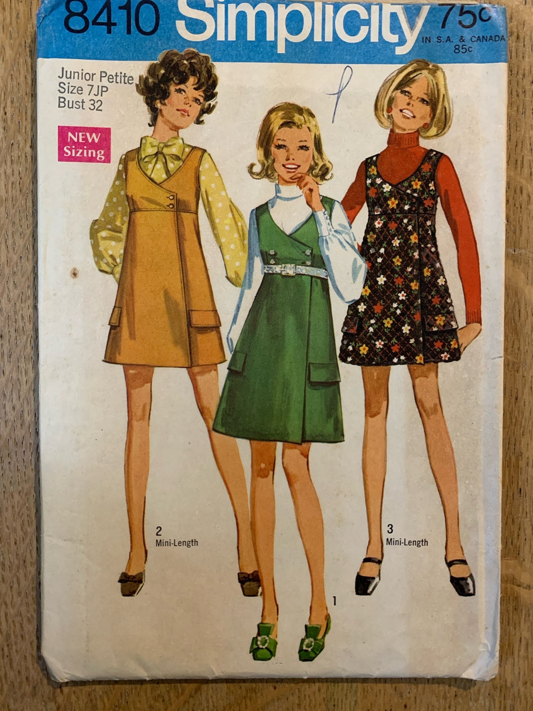 Vintage 1969 Simplicity Pattern 8410 Dress Pattern Size Junior 7 - Etsy