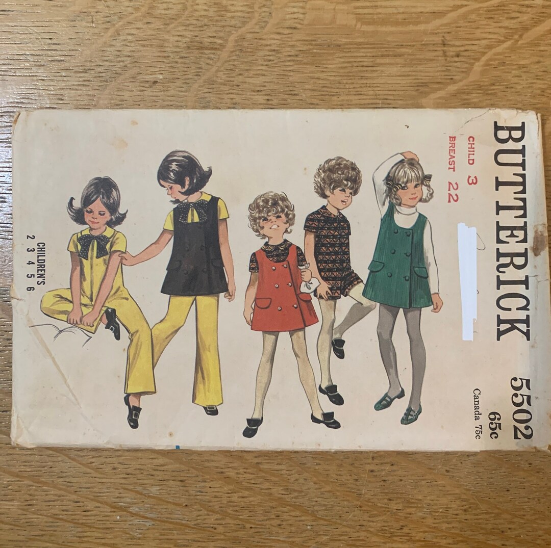 Vintage Butterick Pattern 5502 Size 3 - Etsy